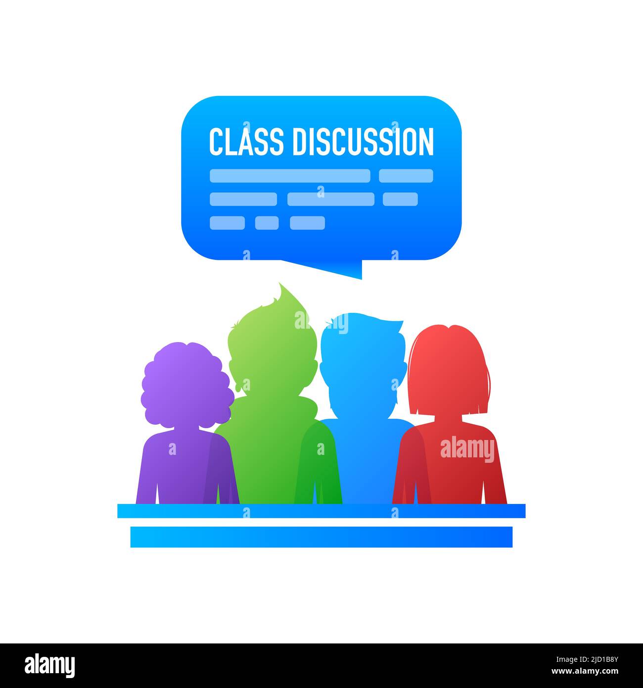 Icon with class discussion. Computer technology isometric illustration ...
