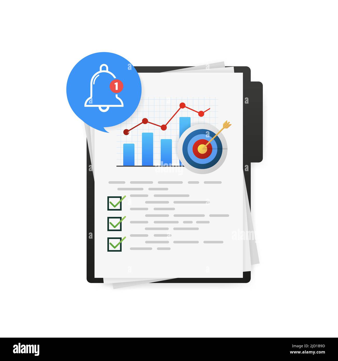 3d target raise for concept design. Vector illustration. Development ...