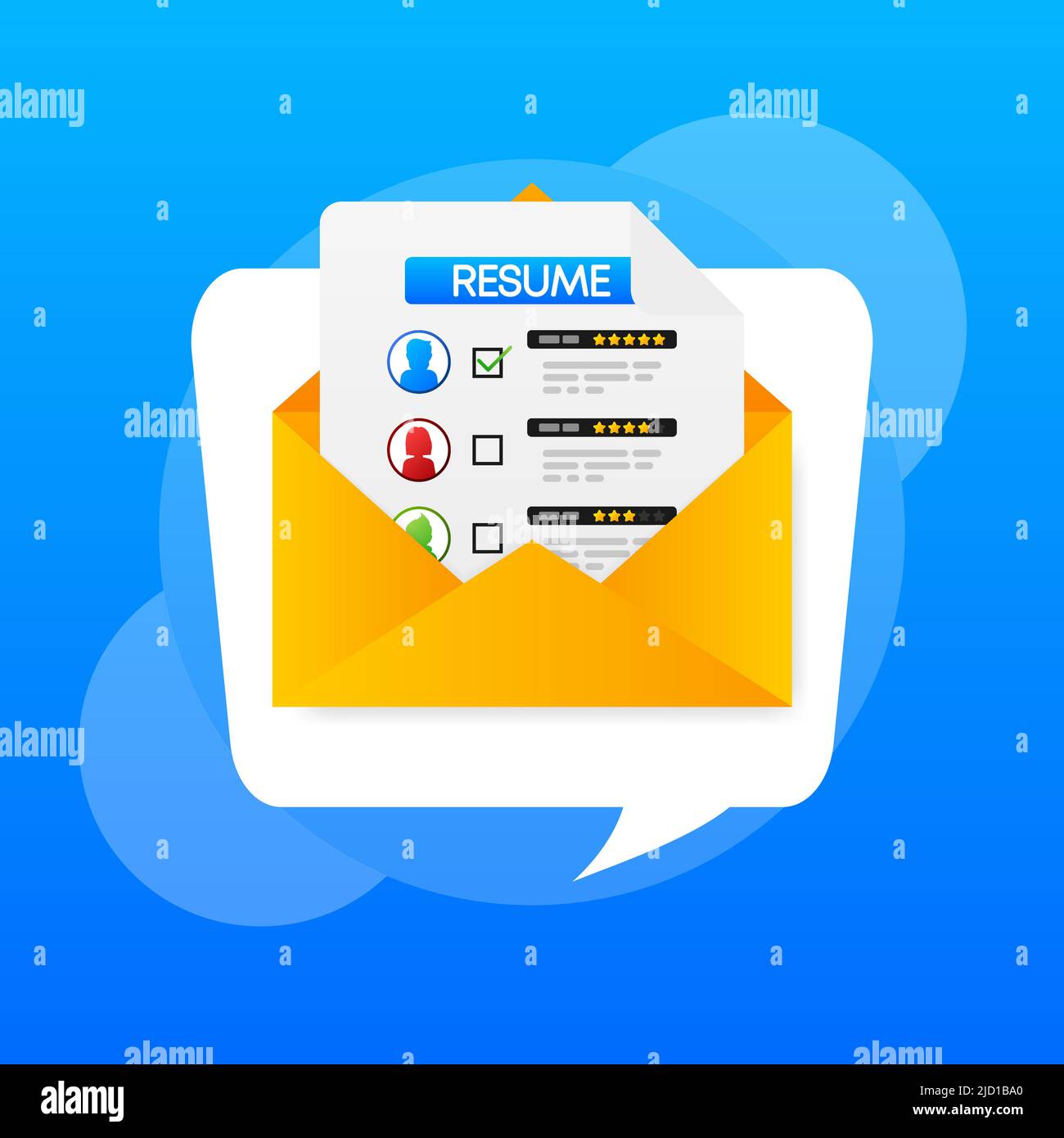 Job resume vector illustration concept. Business vector icon Stock ...