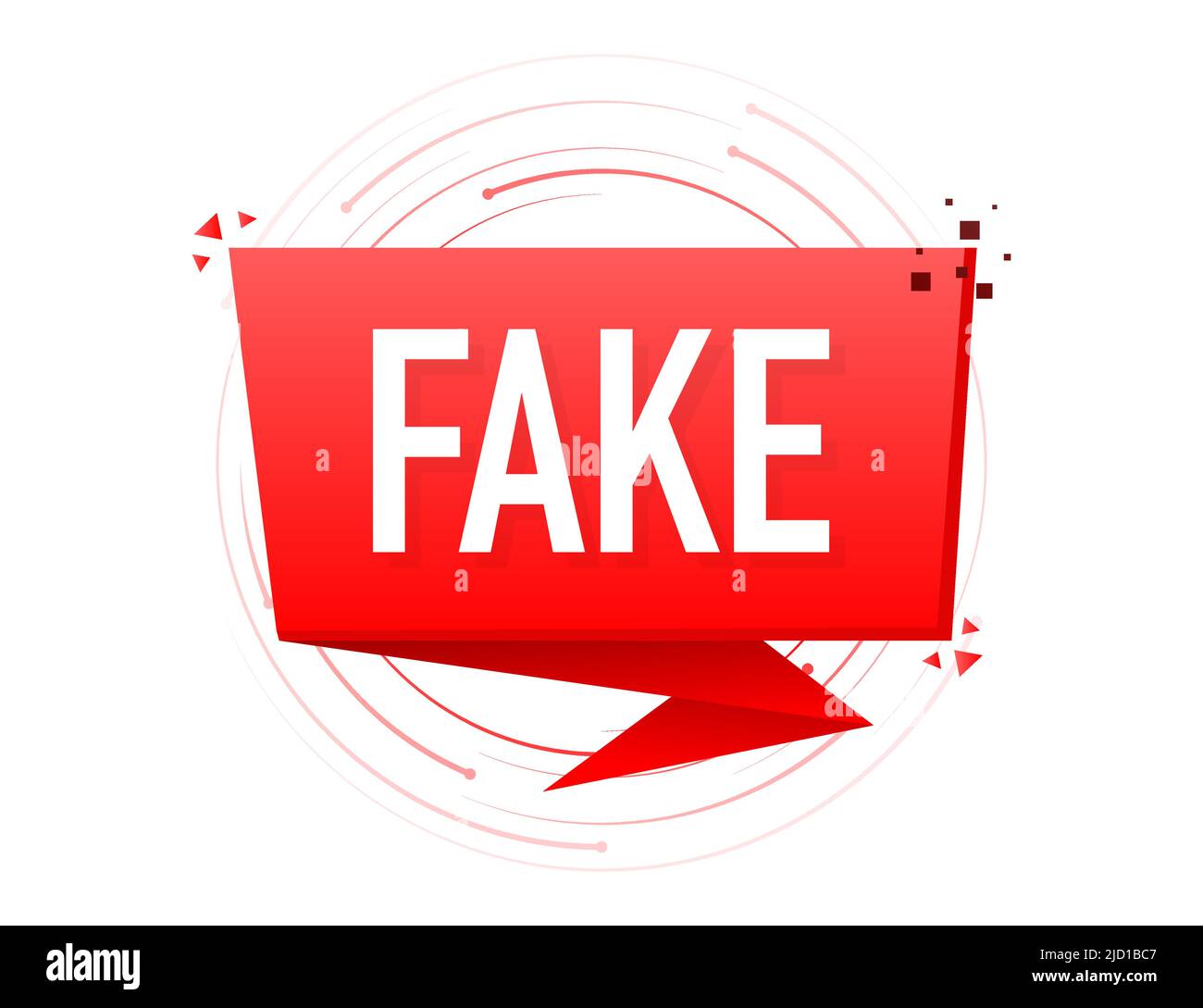 Fake sign concept. Abstract web banner. Vector design. Web banner ...