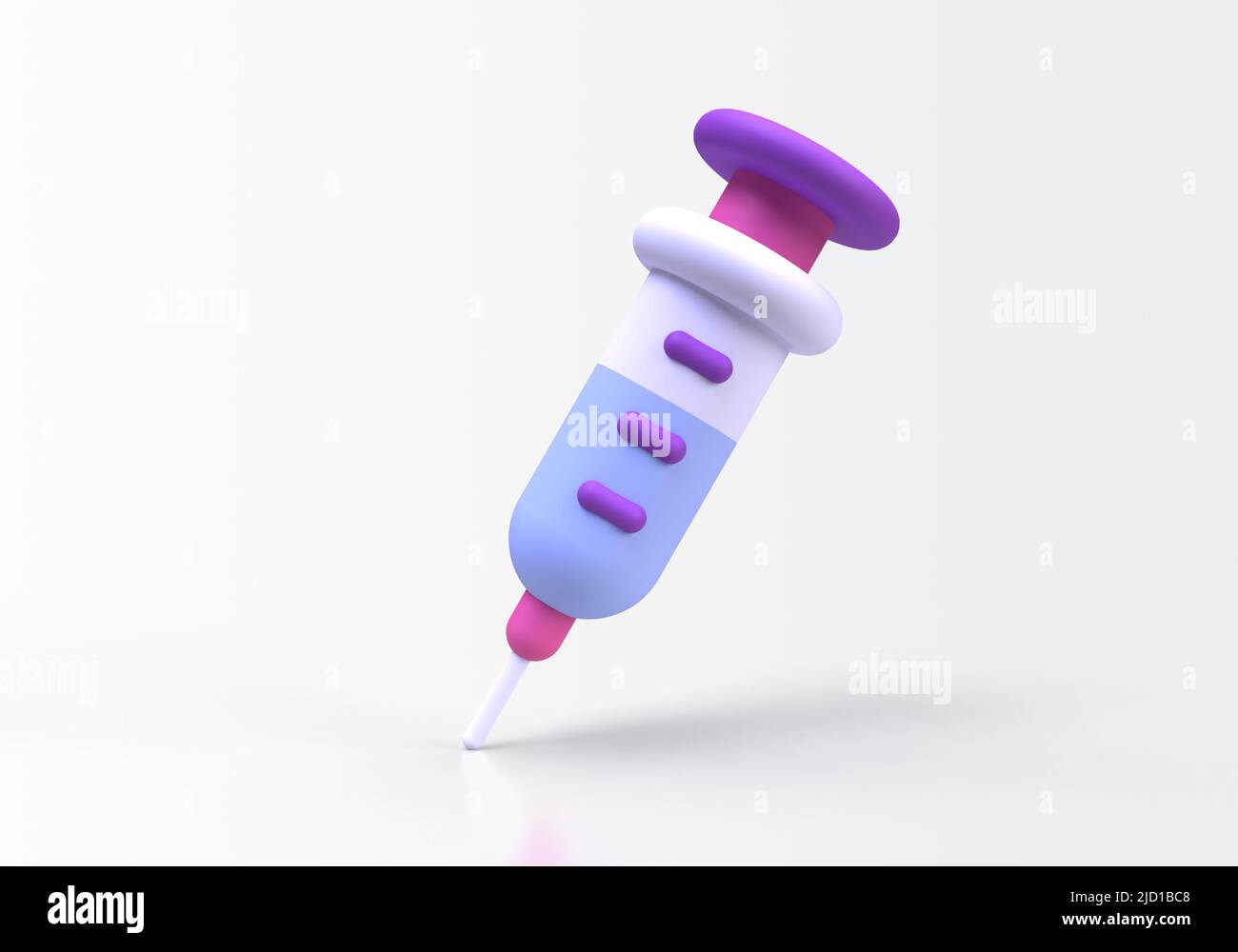 Syringe for vaccine concept illustration Landing page template for ...