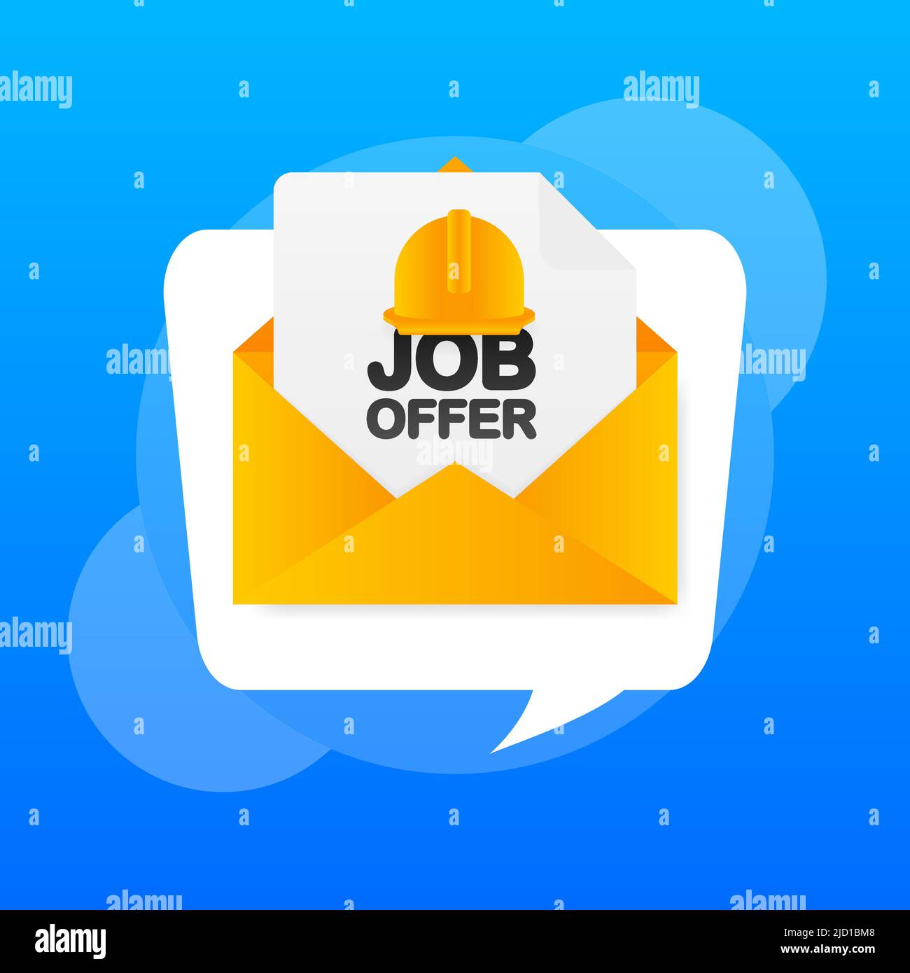 Icon for web design with job offer. Creative vector illustration. Job ...
