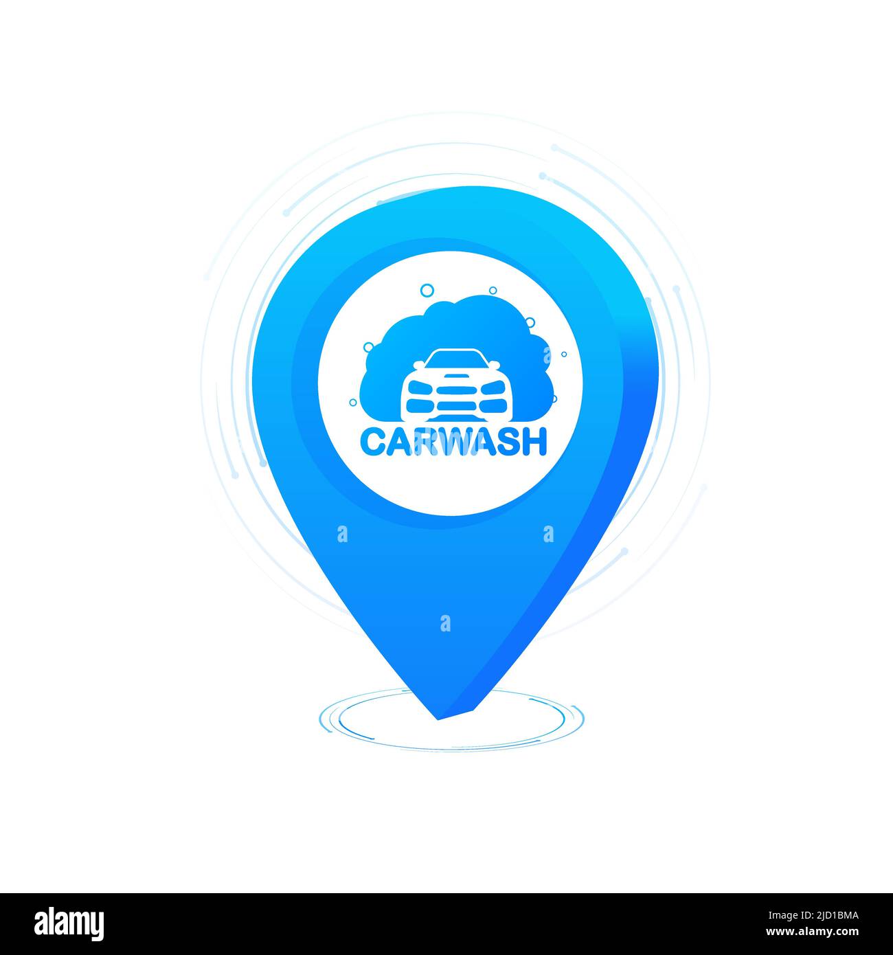 Carwash pin. Colored map pointer with symbol car wash Stock Vector ...