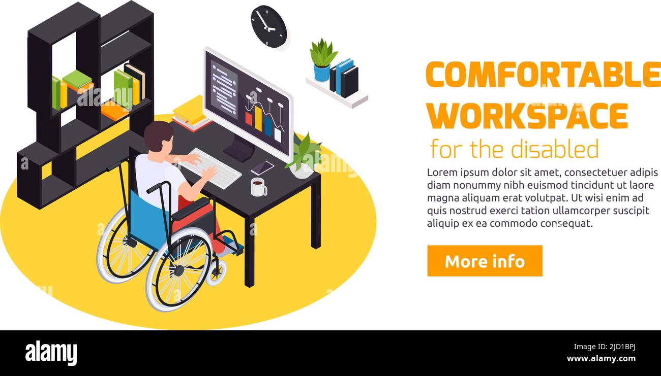 Home office for people with disabilities comfortable workspace with ...