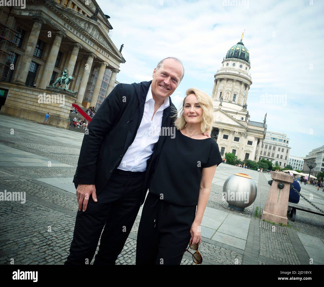 Berlin, Germany. 16th June, 2022. Pianist Joja Wendt, singer Katharine ...