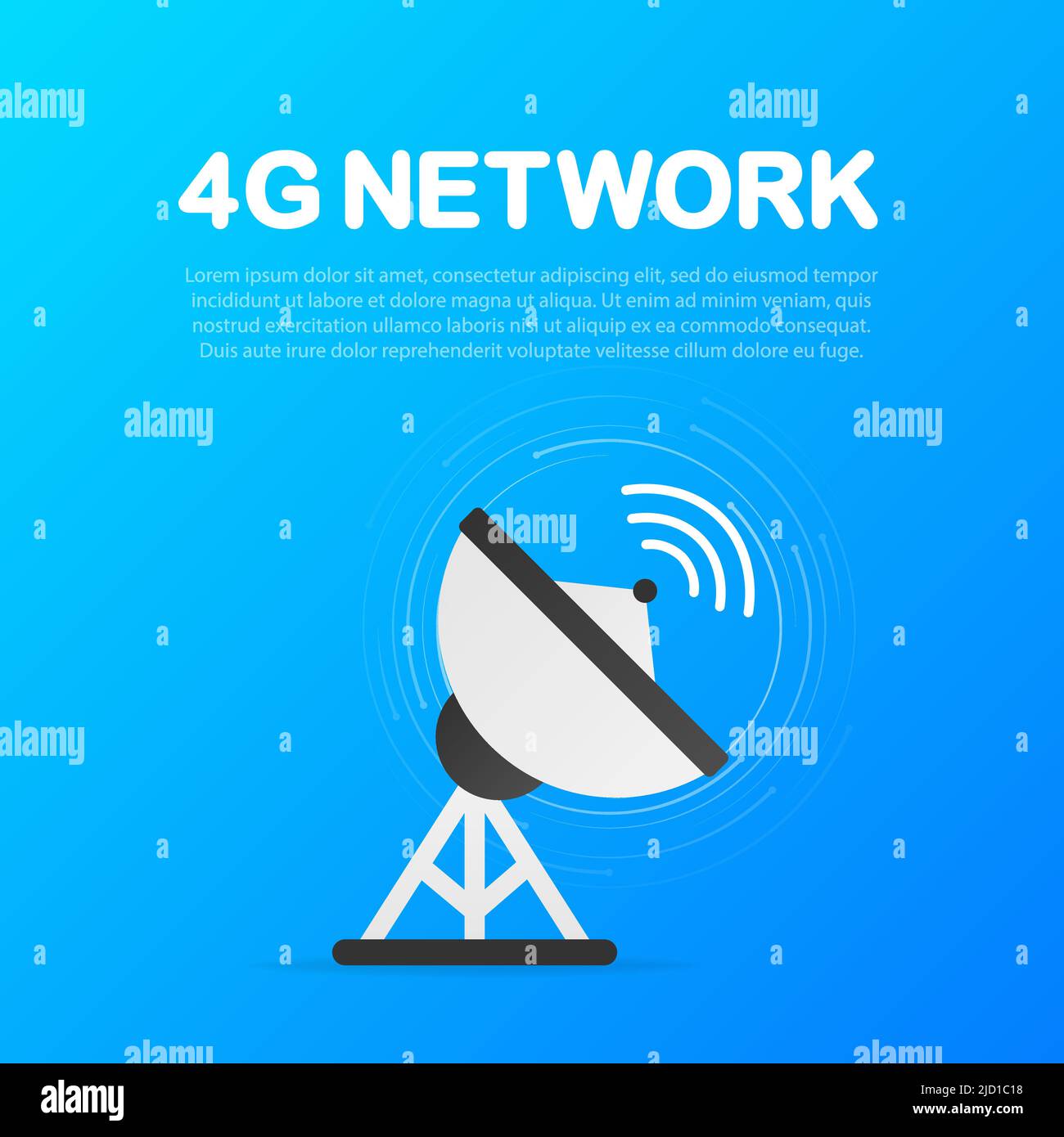 Flat icon with 4g for web design. Modern technologies. Vector ...