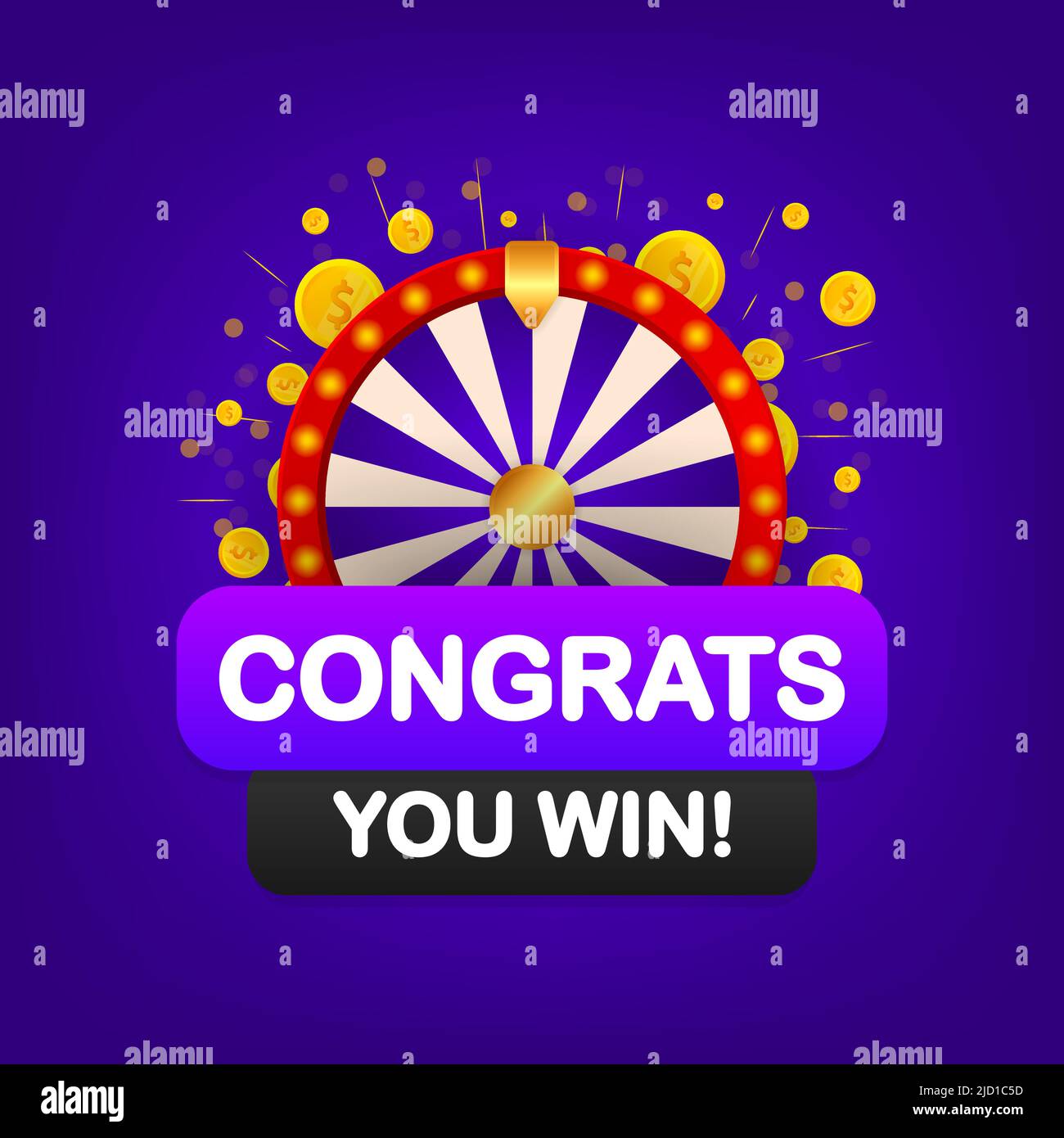 Flat banner with 777 jackpot for concept design. 777 big win concept ...