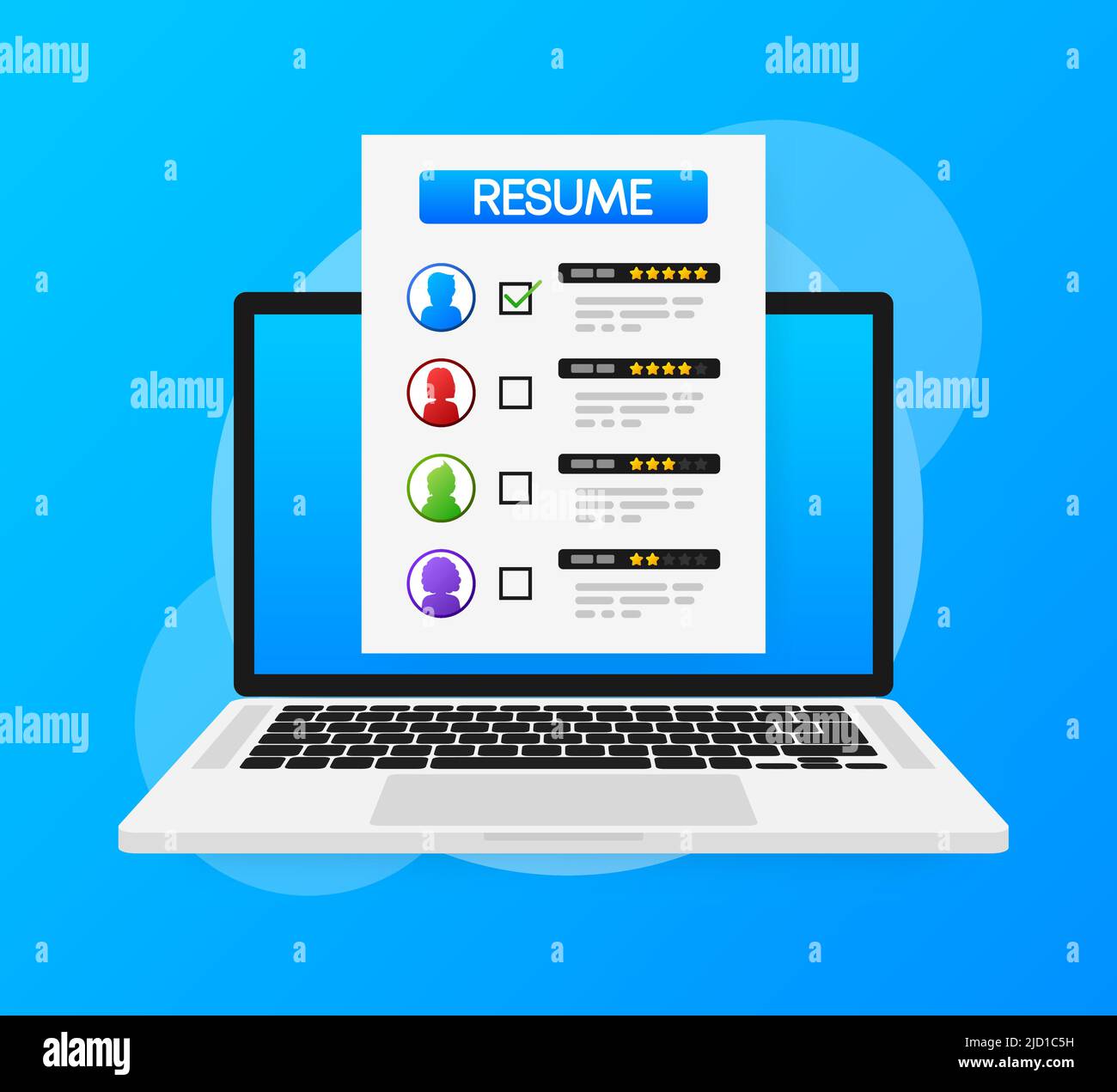 Job resume vector illustration concept. Business vector icon Stock ...