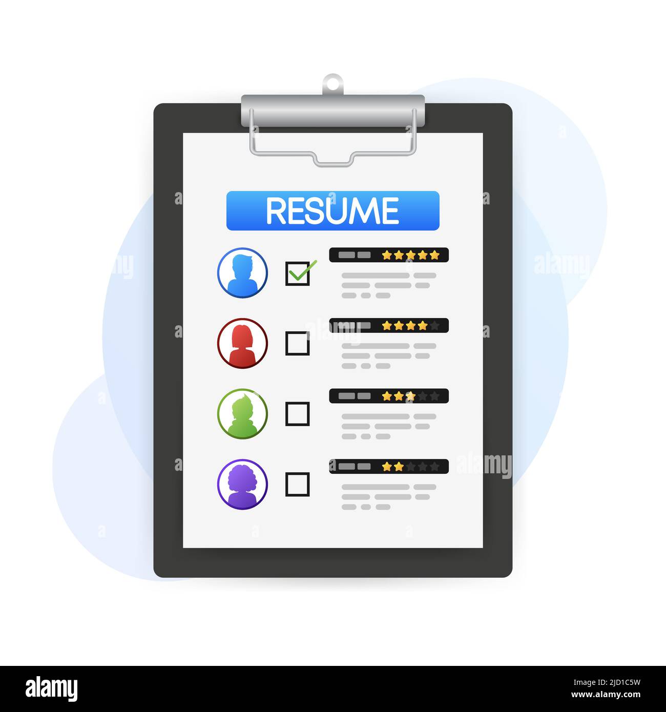 Job resume vector illustration concept. Business vector icon Stock ...