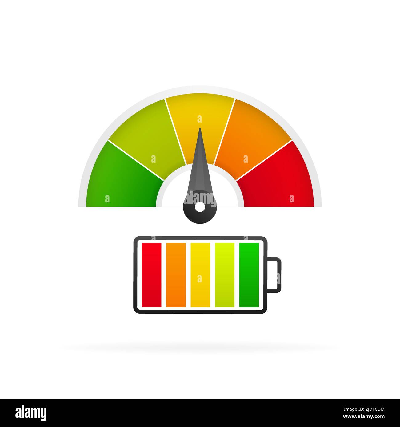 Flat style battery charge for concept design. Isolated vector ...