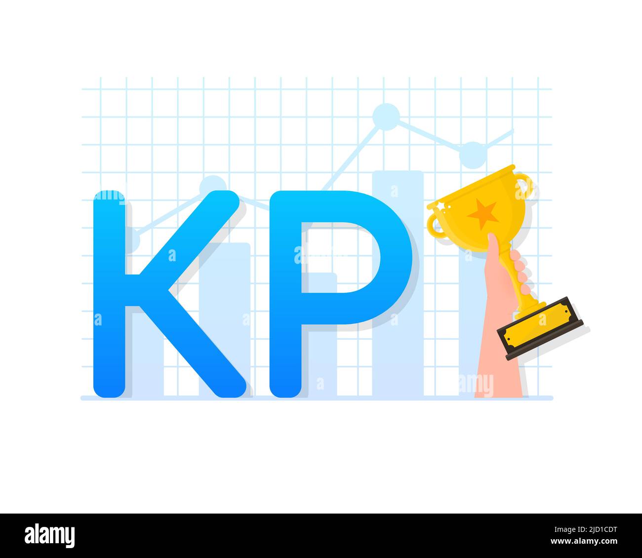 Flat icon with kpi for marketing design. Financial investment. Business ...