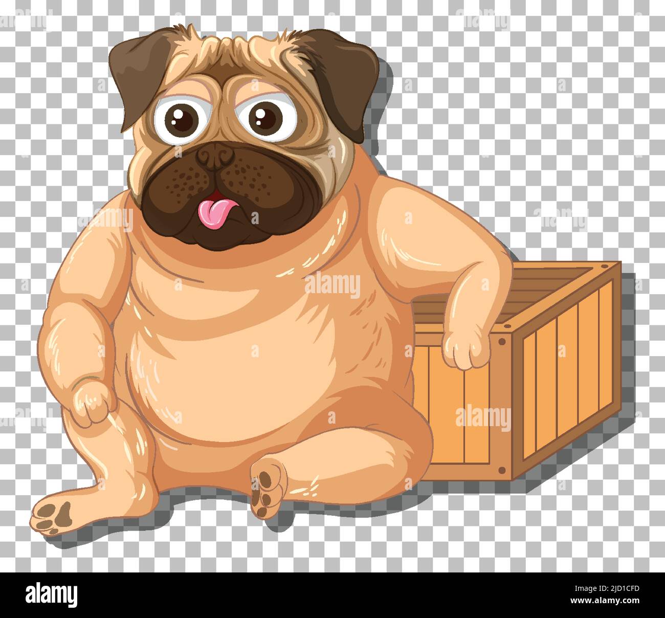Pug dog cartoon character illustration Stock Vector Image & Art - Alamy