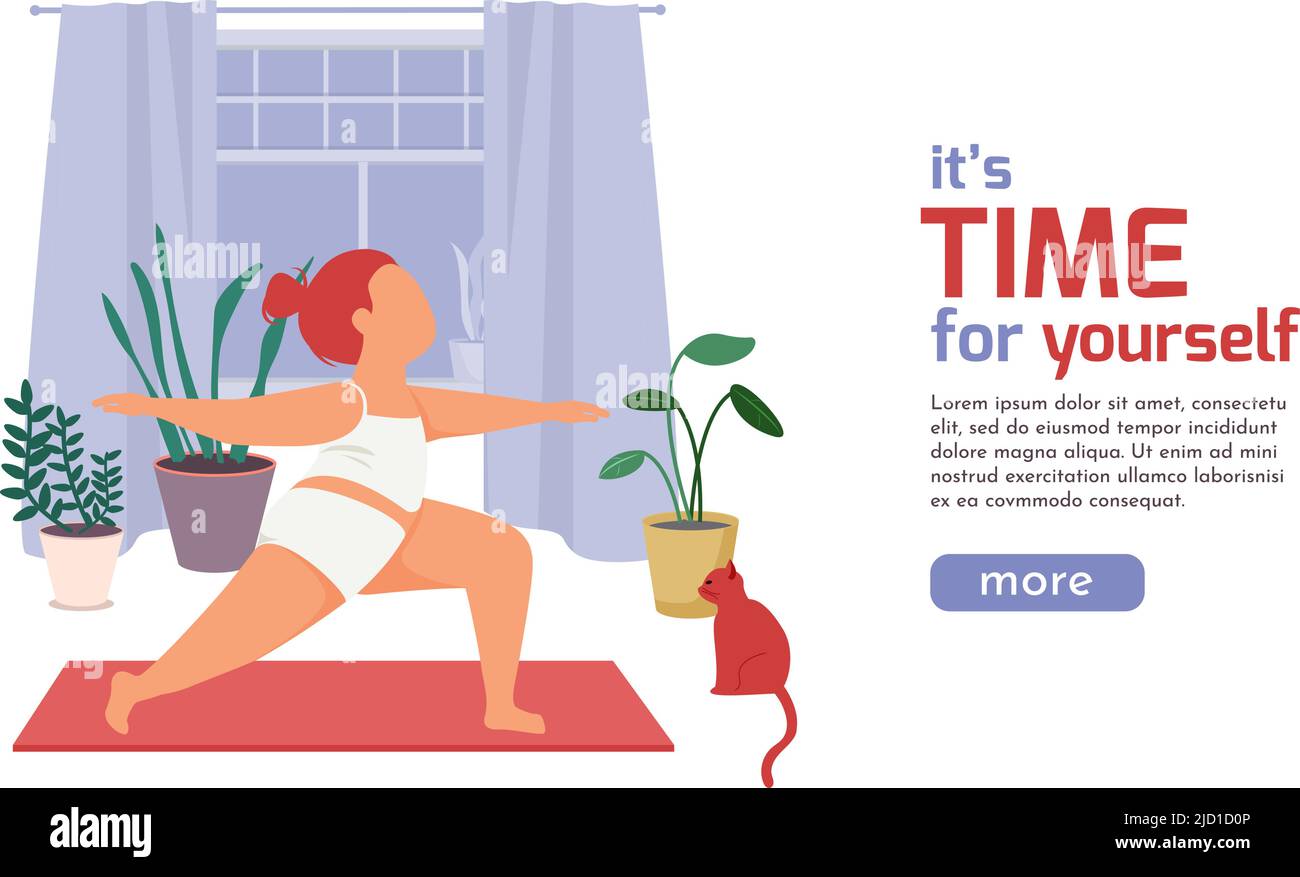 Woman daily routine flat background with female character doing body ... Woman daily routine flat background with female character doing body ...