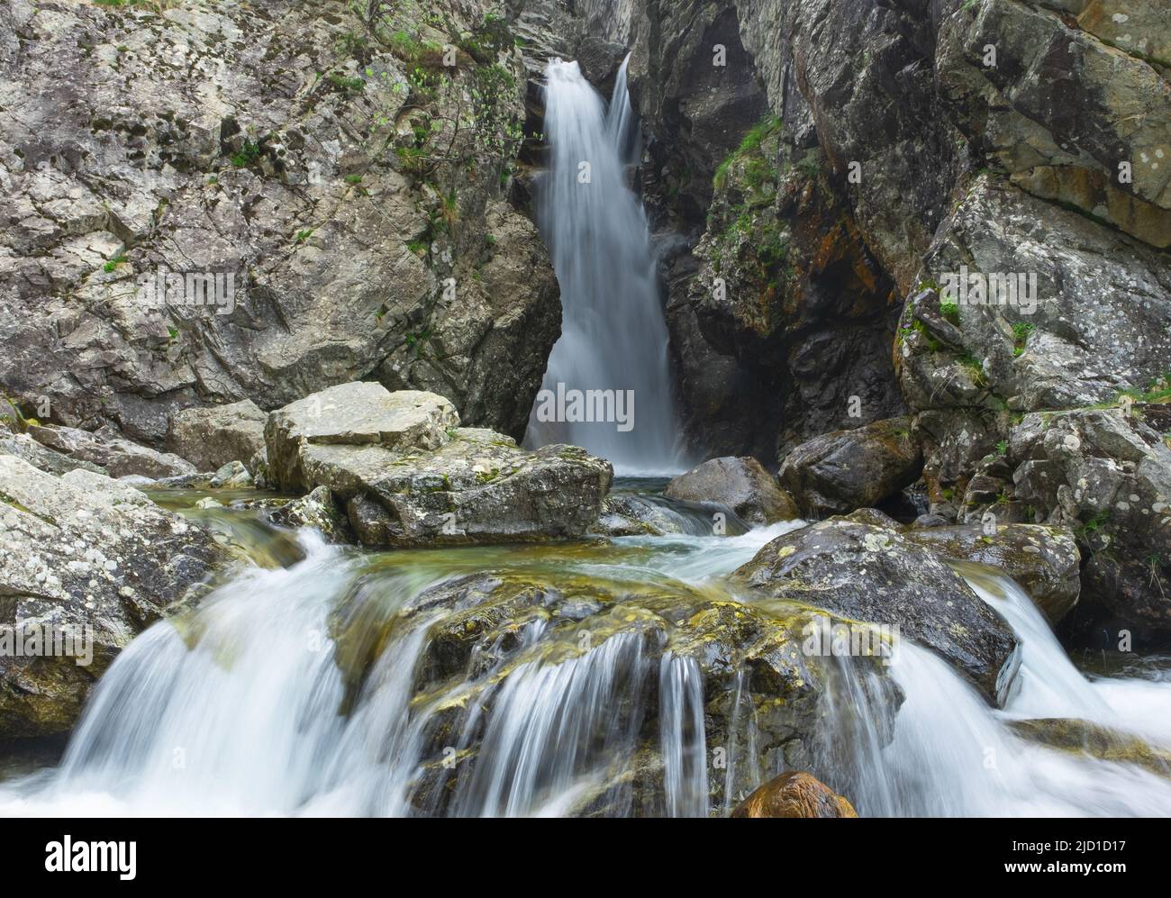Waterfall in the Calderes river, Ba Stock Photo - Alamy