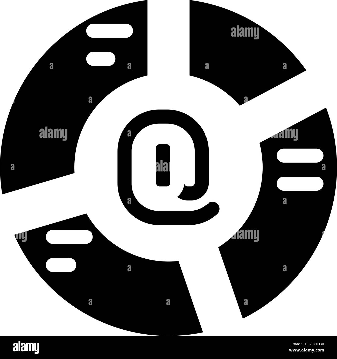 email list segmentation glyph icon vector illustration Stock Vector ...