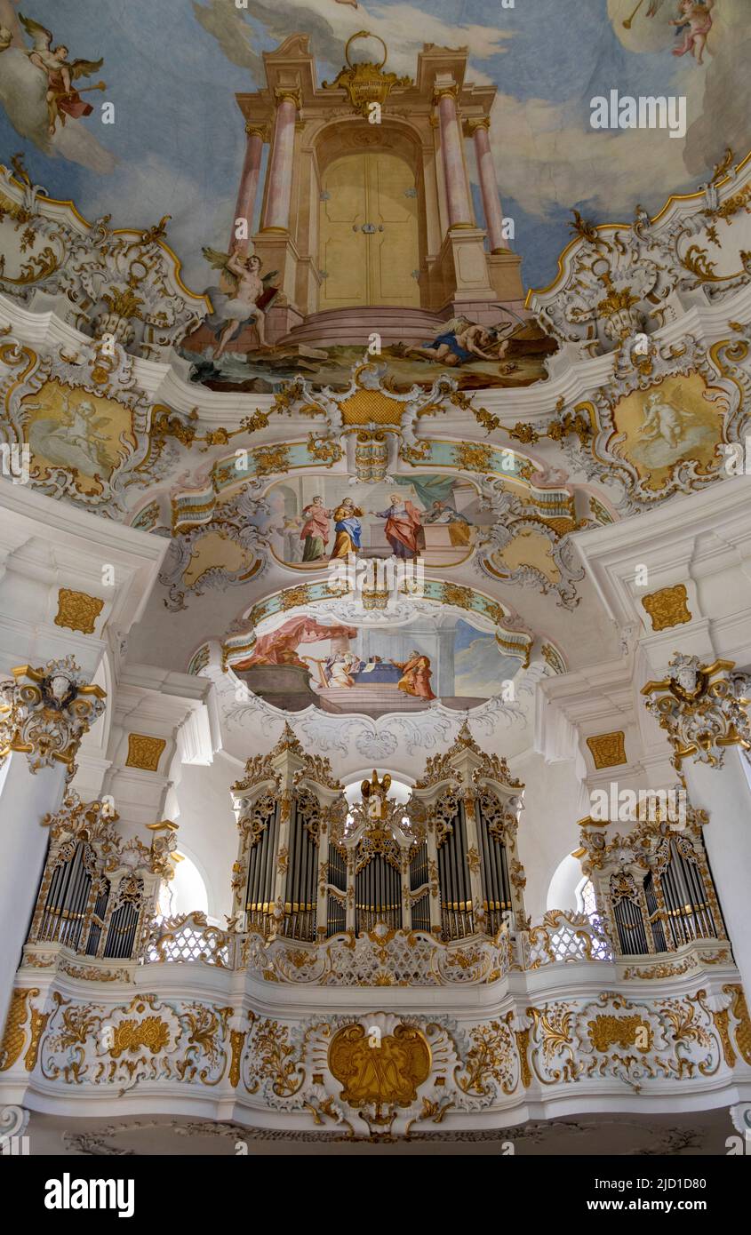 The Baroque Pilgrimage Church of Wies, Wieskirche, Bavaria, Germany ...