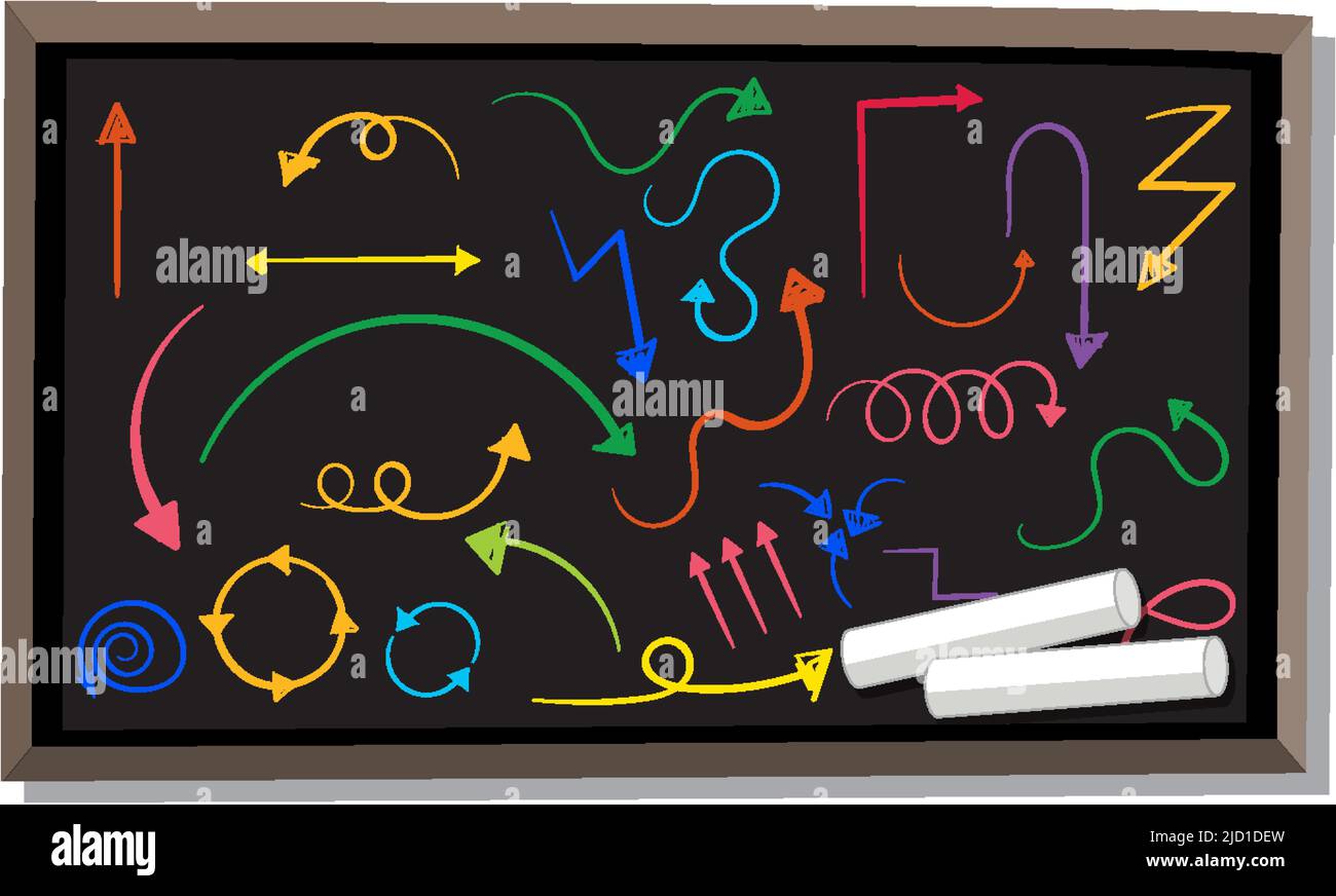 Hand drawn doodles on chalkboard illustration Stock Vector Image & Art ...