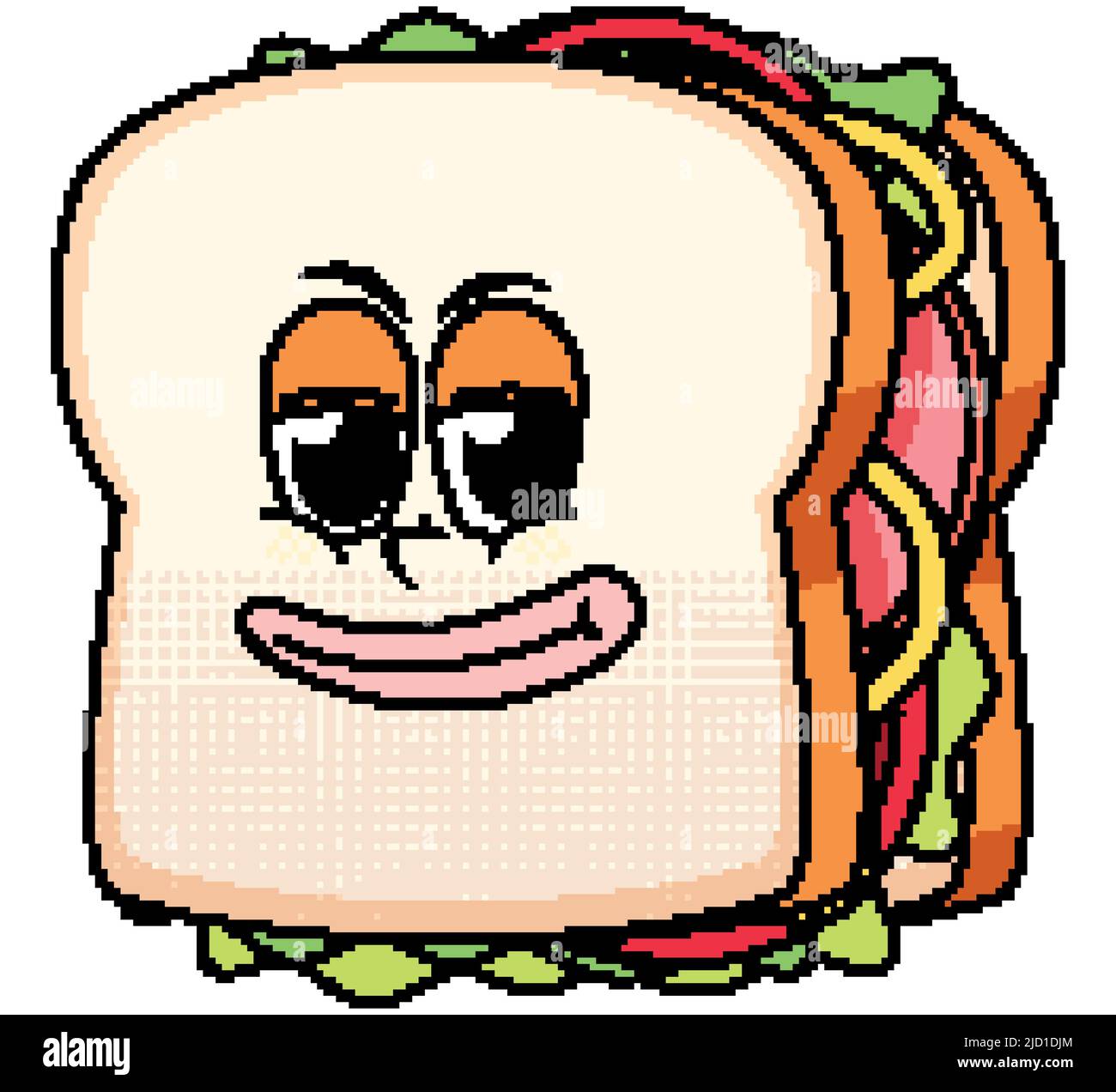 A sandwich cartoon character on white background illustration Stock ...