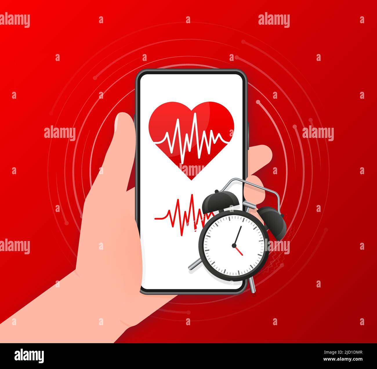 Cardio app for medical design. Banner design. Isometric vector. Web ...