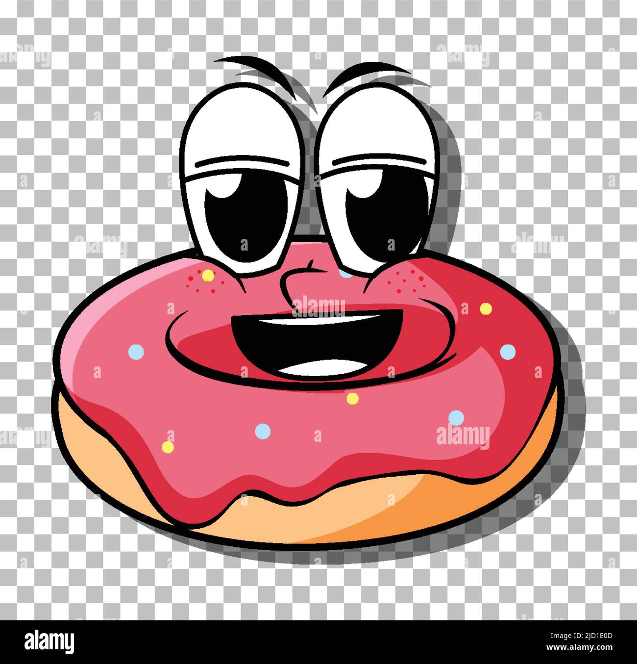 Doughnut cartoon character isolated illustration Stock Vector Image ...