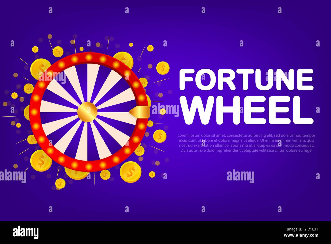 Fortune wheel in modern style. Vector illustration 3d style. Modern 3d ...