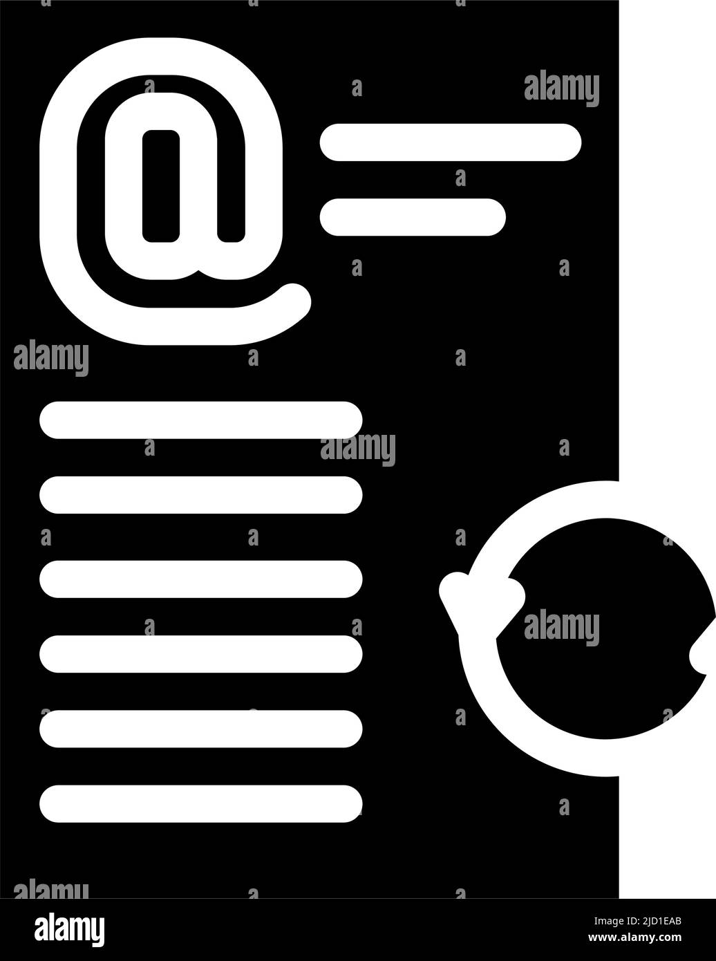 email list cleaning glyph icon vector illustration Stock Vector Image ...