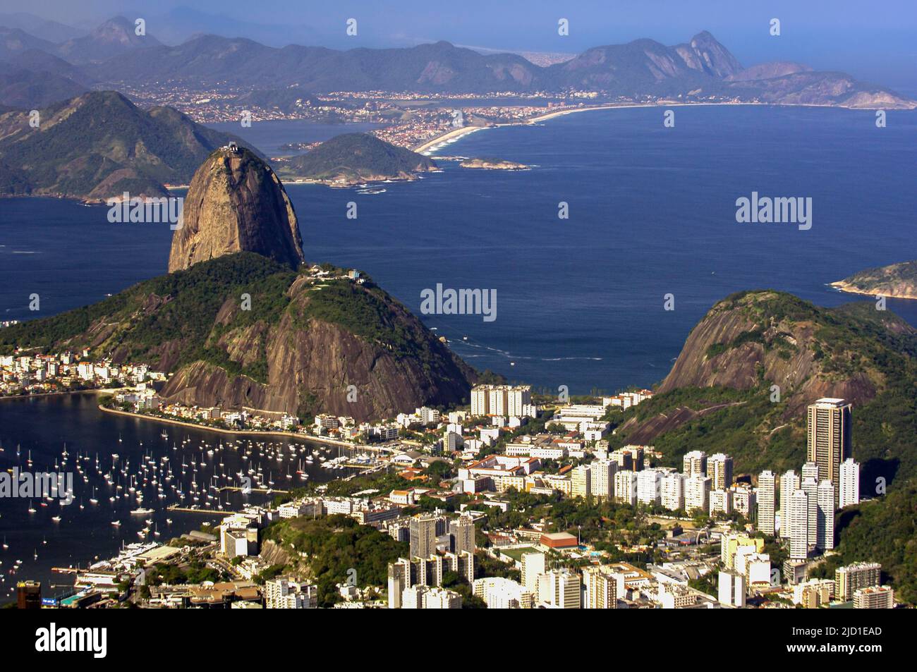 Sugar Loaf, Pao de Acucar, seen from Corcovado, Rio de Janeiro, Brazil ...