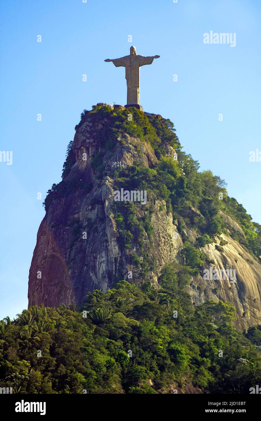 Corcovado with statue of Christ, Rio de Janeiro, Brazil Stock Photo - Alamy
