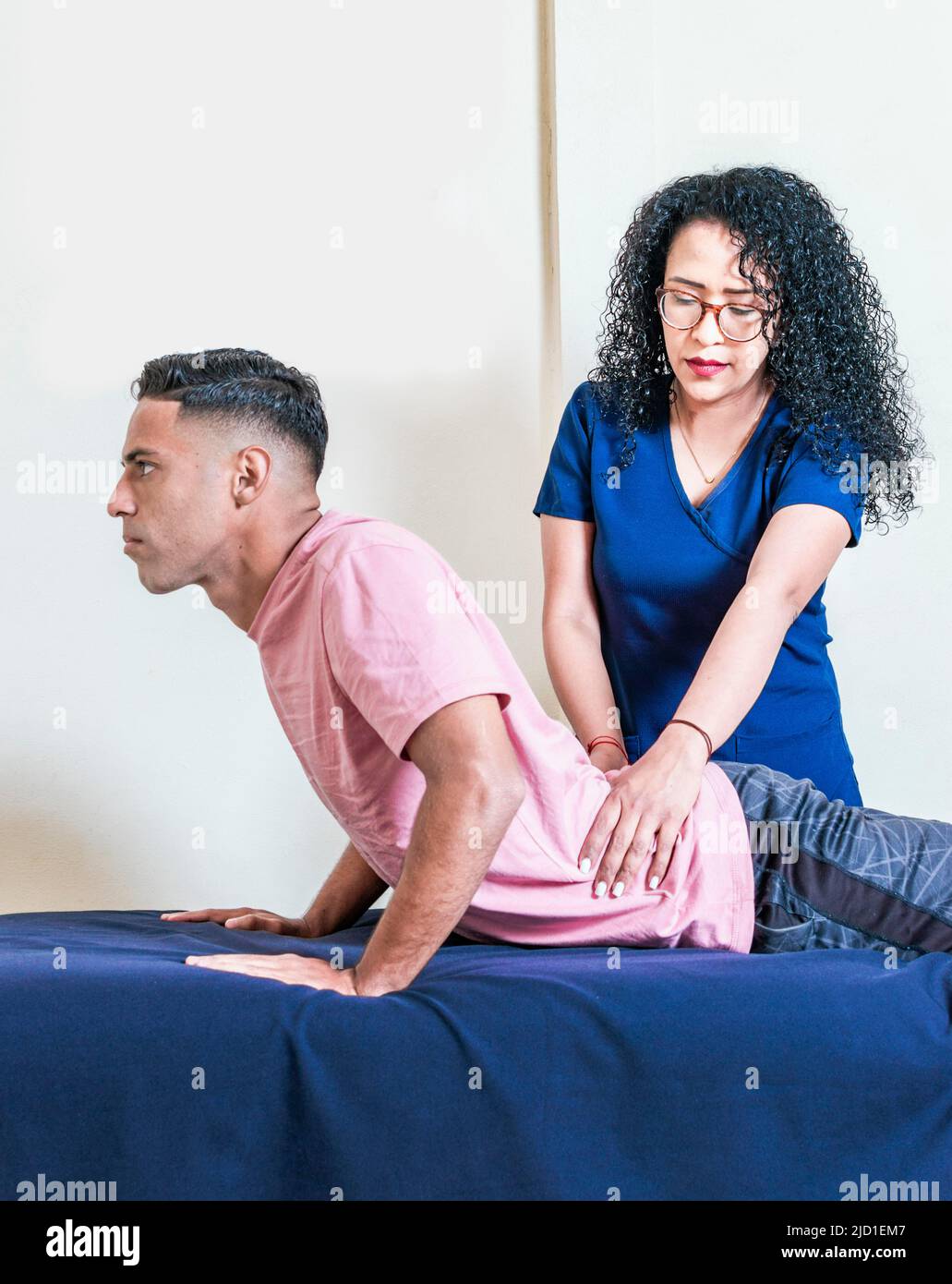 Lower back physiotherapy, physiotherapy treatment concept ...