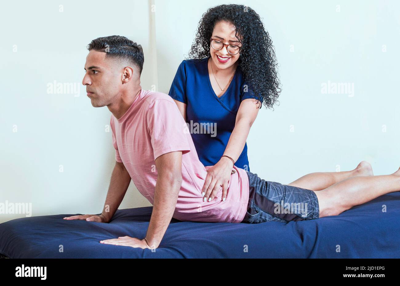 Lower back physiotherapy, physiotherapy treatment concept ...