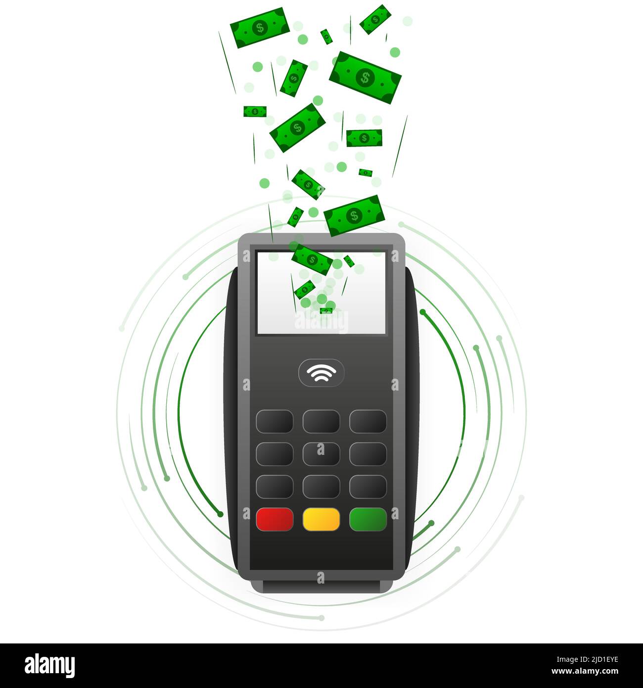 Terminal, money, bill icon. Digital electronic currency. Business ...