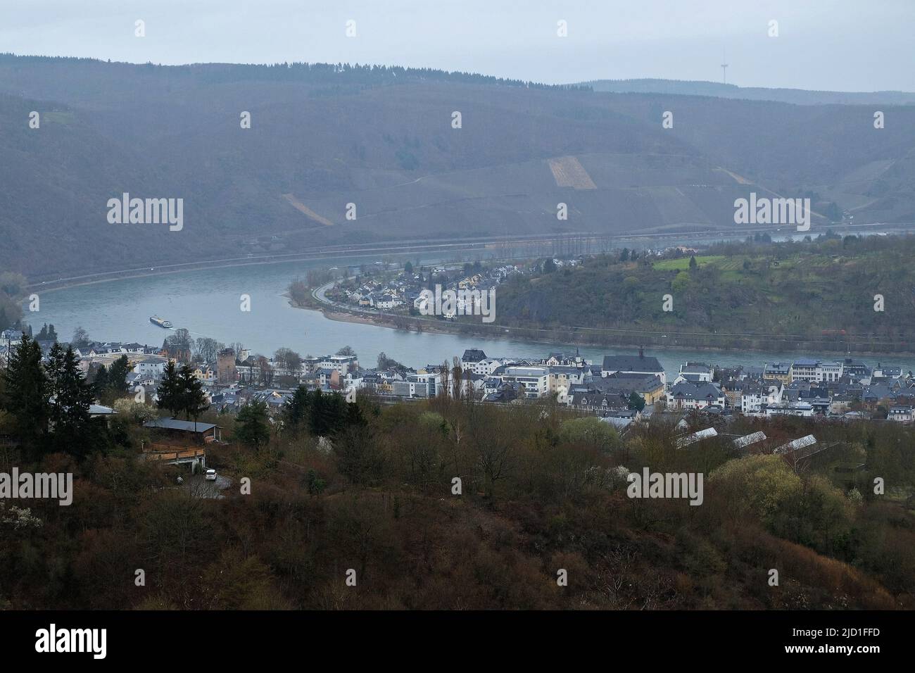 Exterior architecture design at Village scenery along Rhine River Day ...