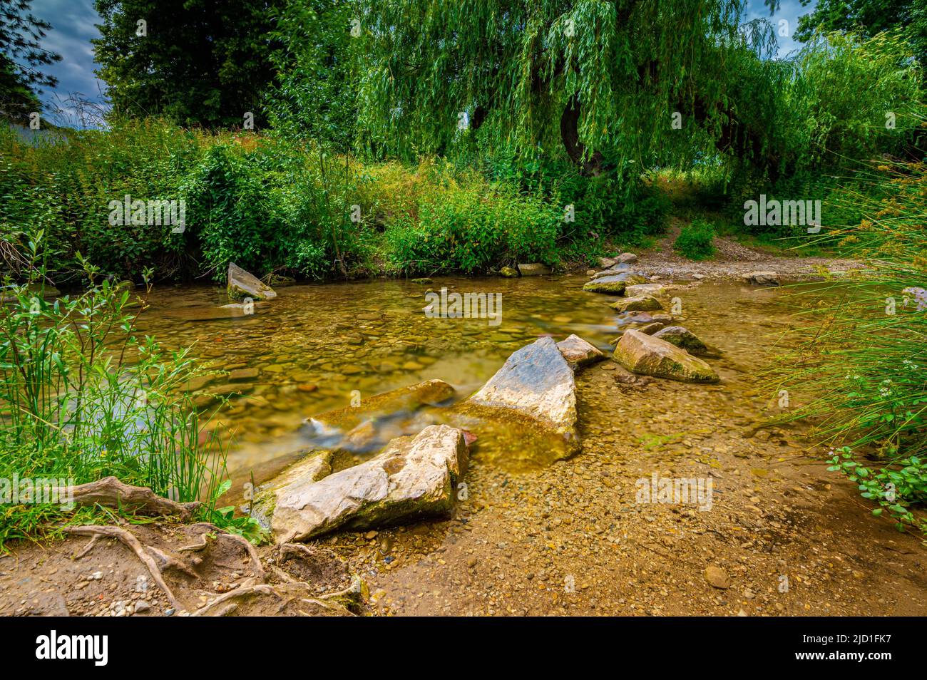 The river Leutra flows through Paradies Park and flows into the river ...