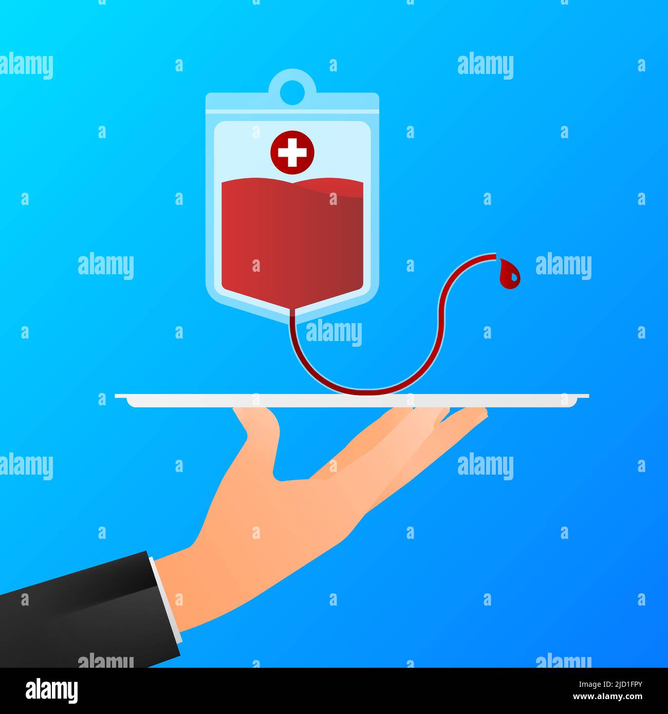 Abstract brochure with red blood donation for medical design. Vector ...