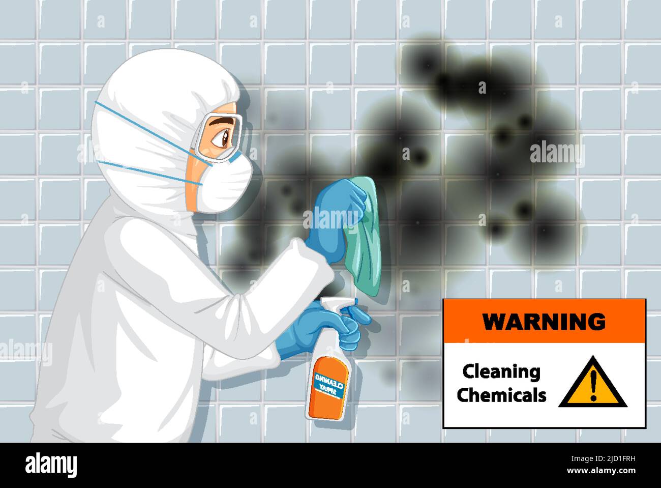Warning signs on wall Stock Vector Images - Alamy