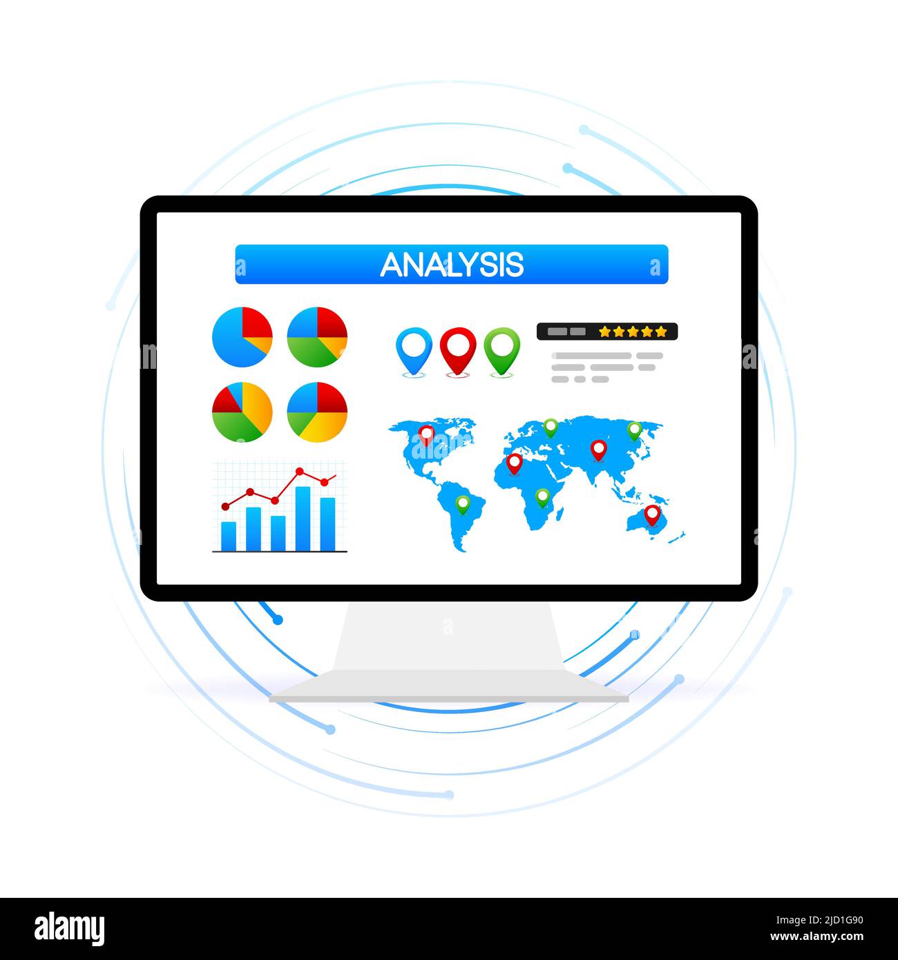 Analysis, great design for any purposes. Vector illustration, cartoon ...
