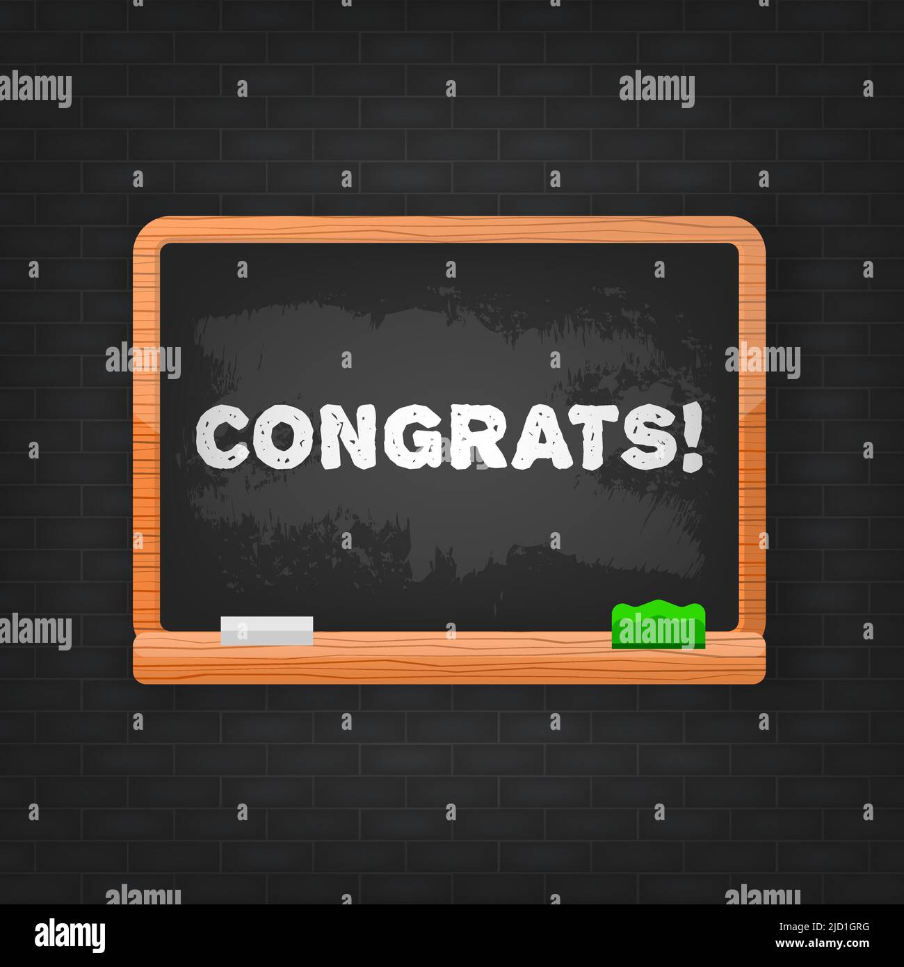 Congrats black school board for celebration design. Vector illustration ...