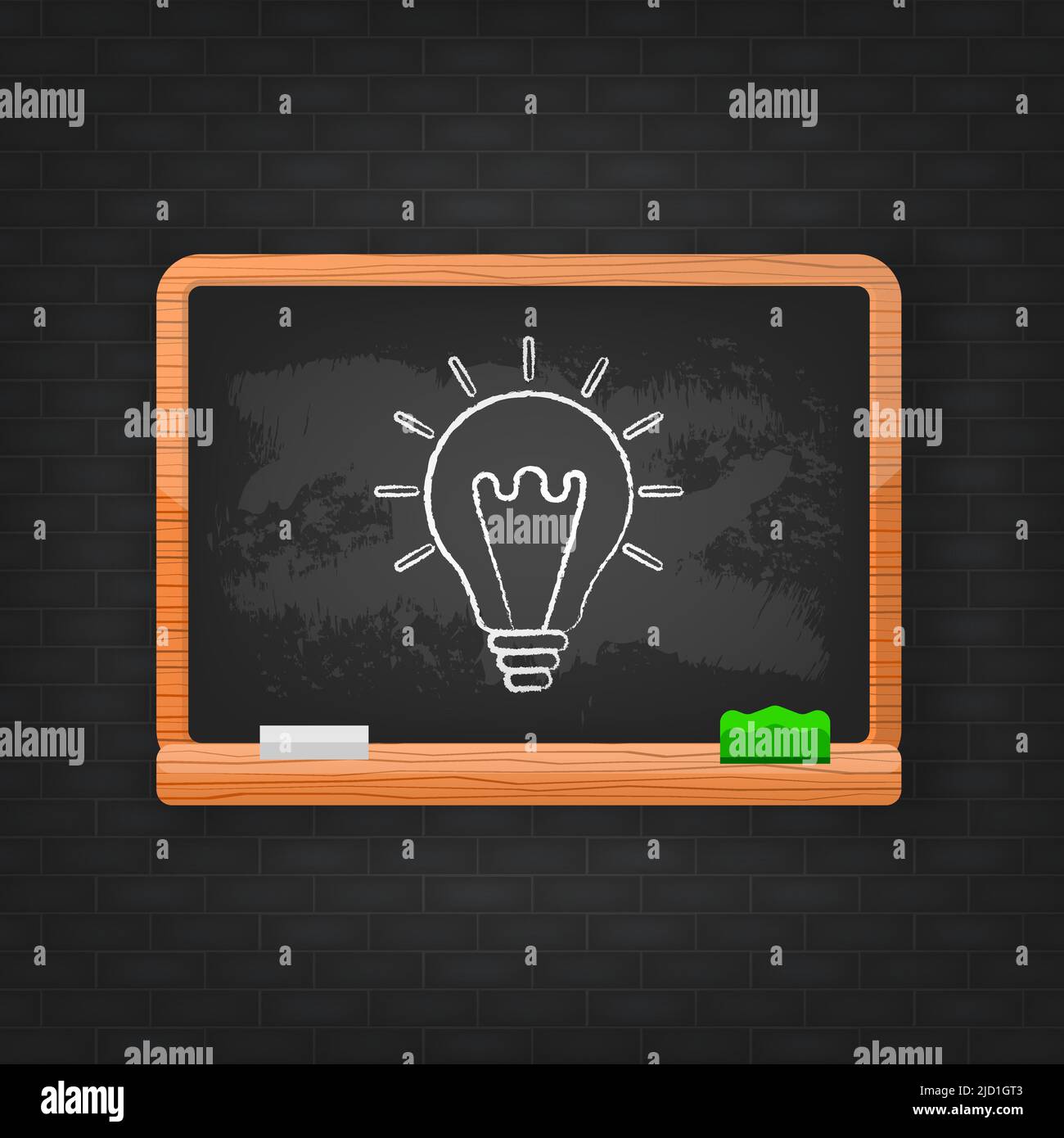 Idea bulb school board, great design for any purposes. Vector flat ...