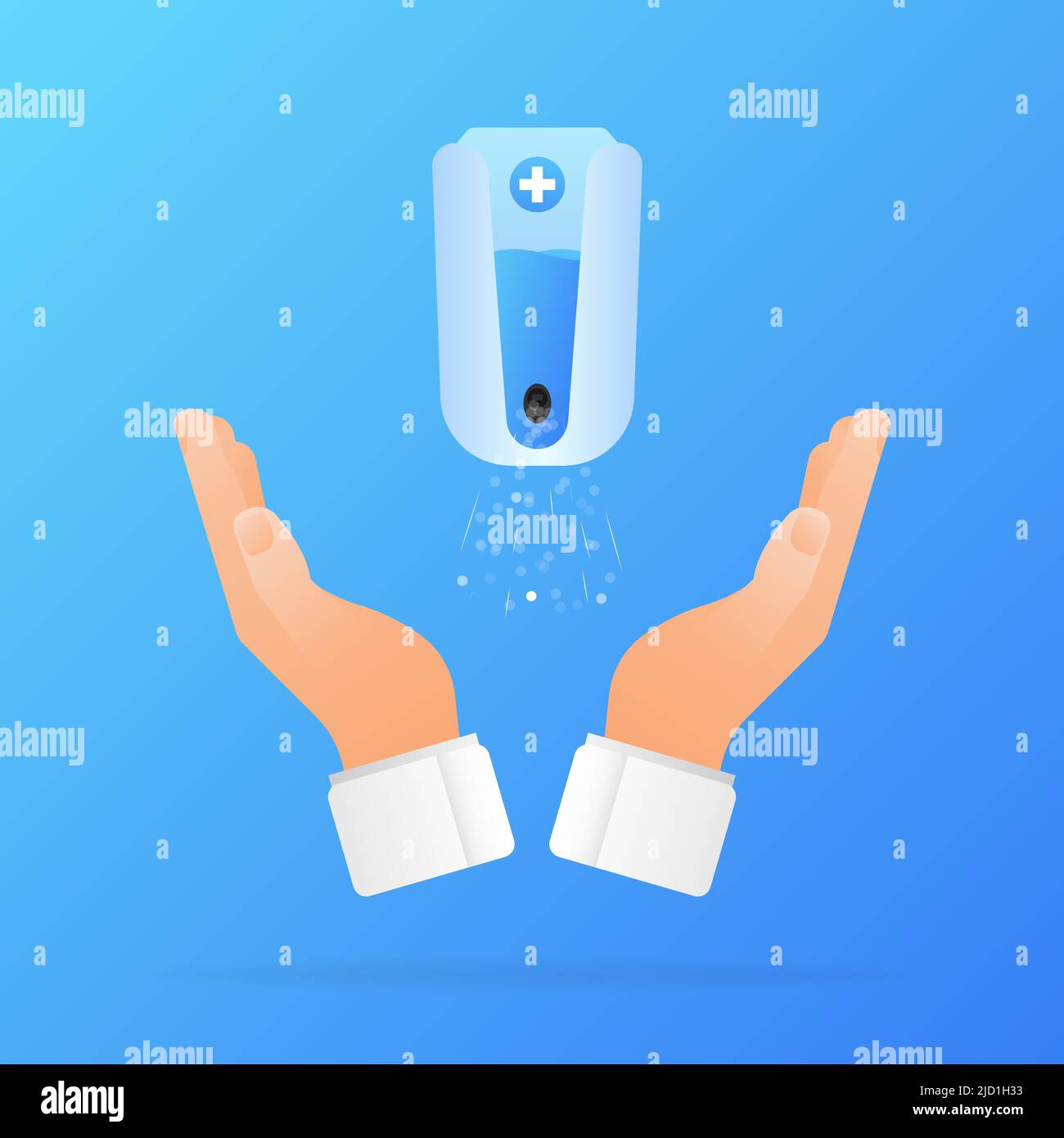 Disinfection sanitizer on transparent background. Vector 3d ...