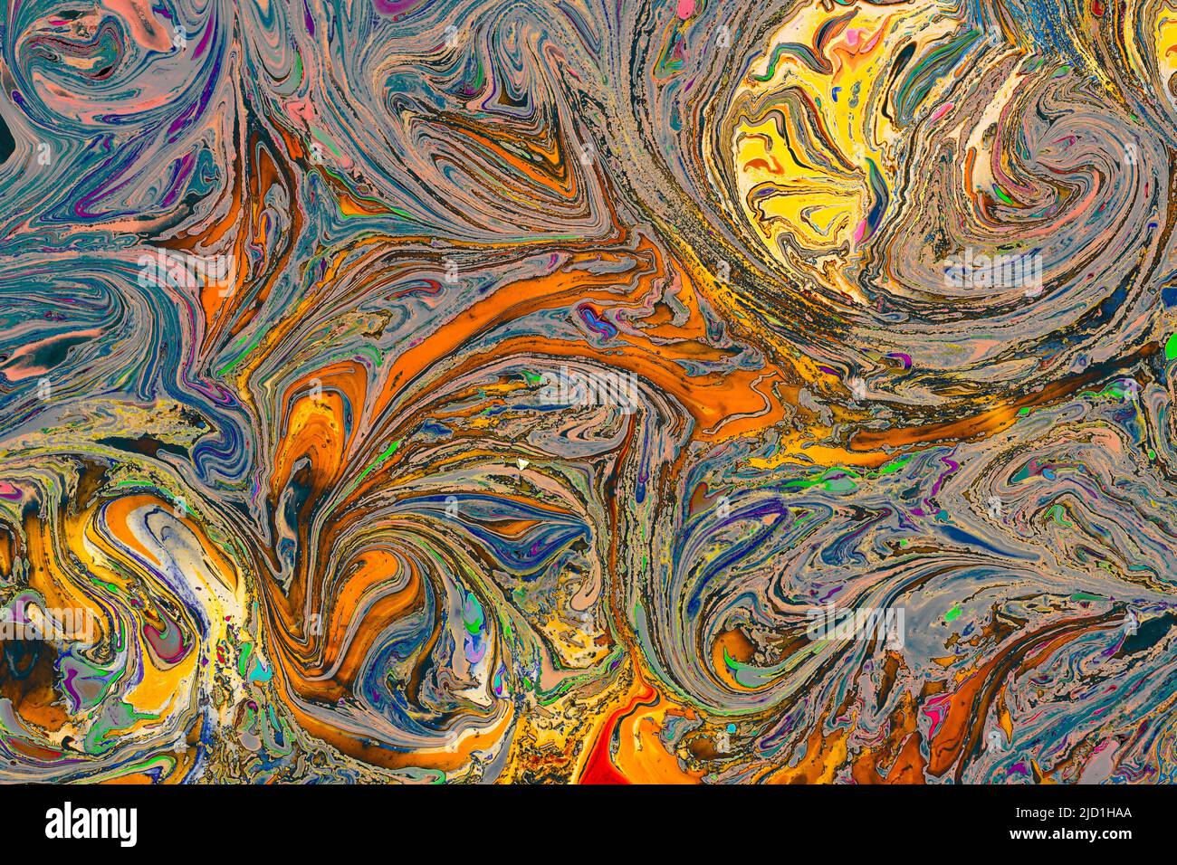 Traditional Ottoman Turkish abstract marbling art patterns as ...