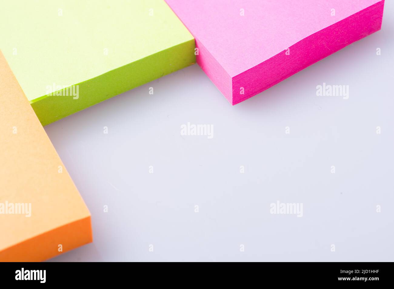 Post-its, note sticker for taking notes on a white background Stock ...