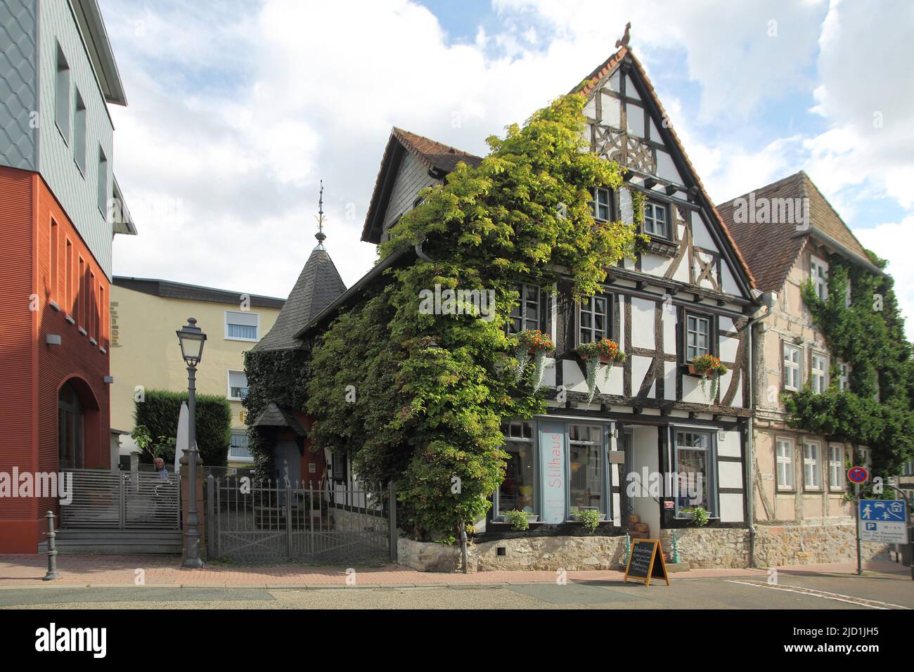 Half-timbered style house in Bad Homburg, Hesse, Germany Stock Photo ...