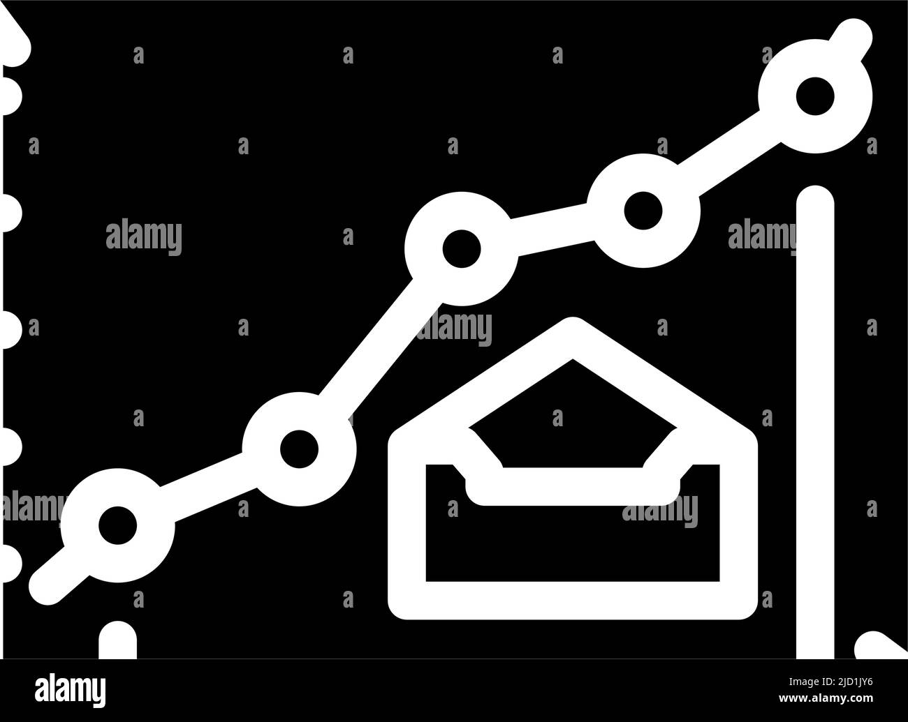 email subscriptions increment glyph icon vector illustration Stock ...