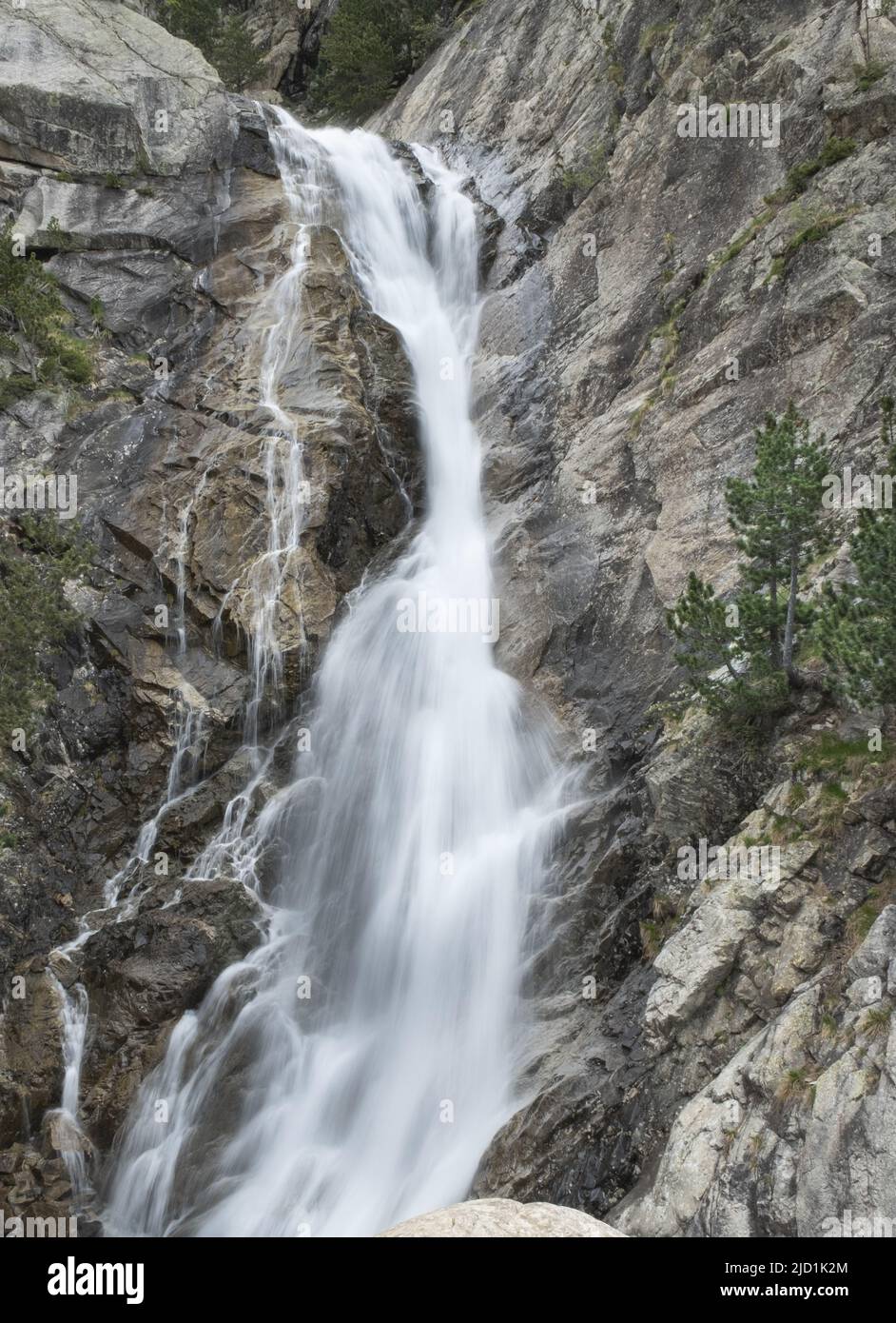 Waterfall in the Calderes river, Ba Stock Photo - Alamy