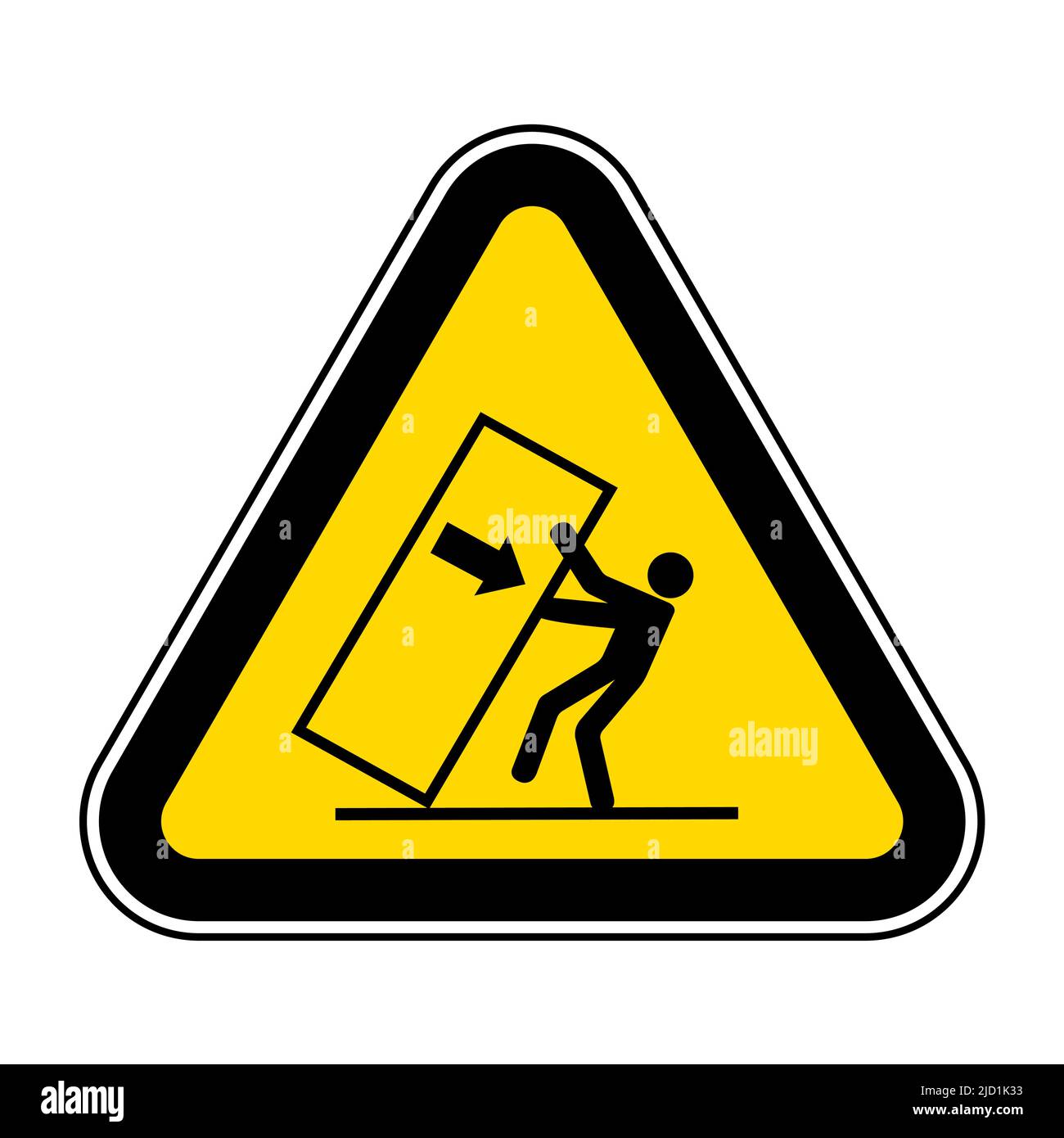 Body Crush Tip over Hazard Symbol Sign, Vector Illustration, Isolate On ...