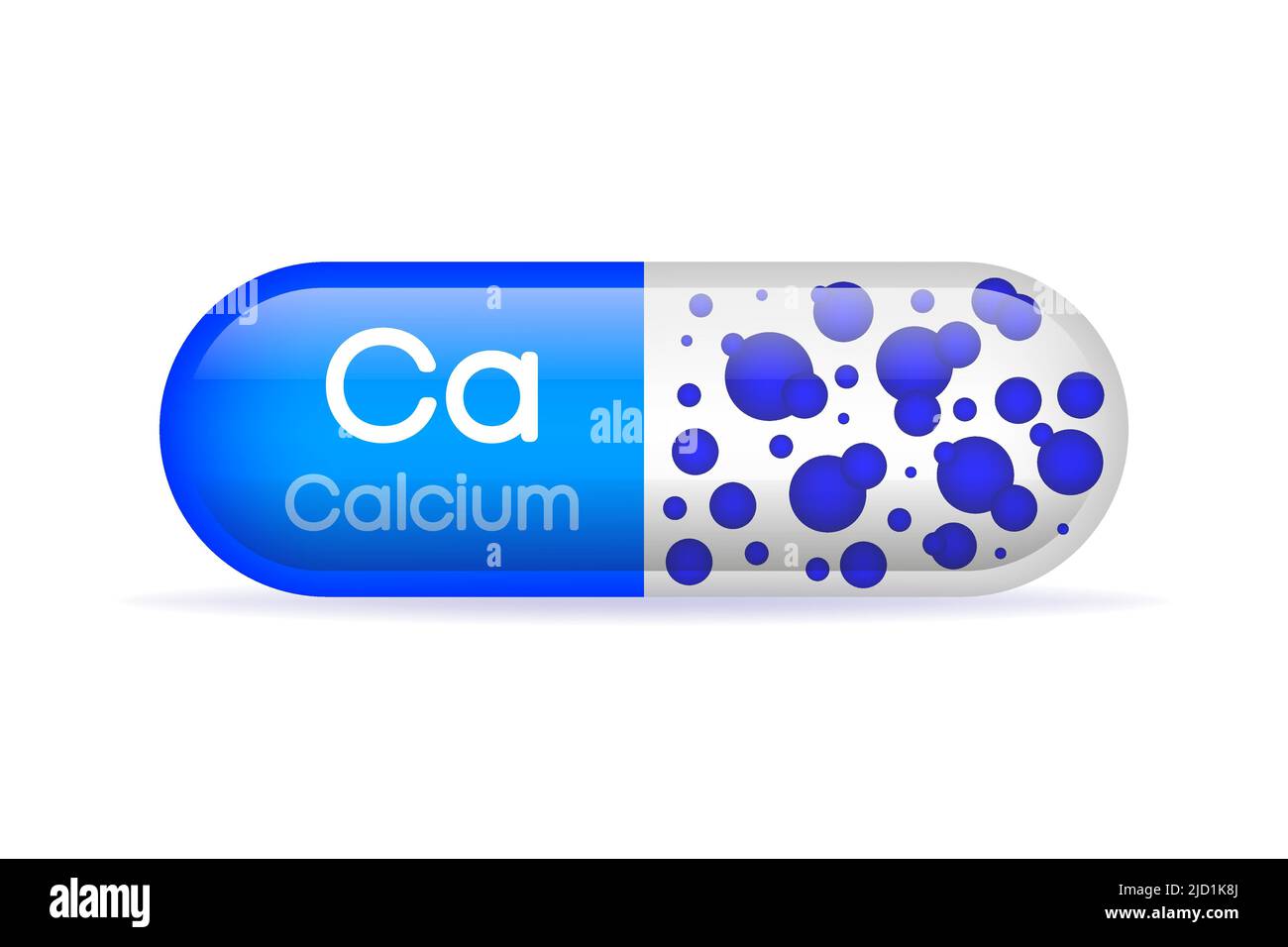 Calcium mineral. Ca pill capsule. Vector illustration Stock Vector ...