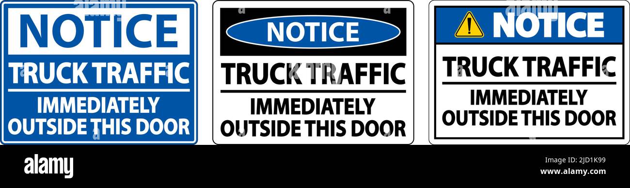 Notice Immediately Outside This Door Sign On White Background Stock ...