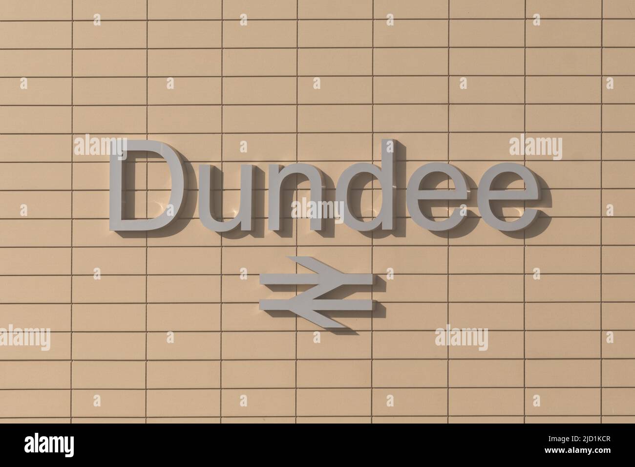 Dundee Train Station sign, Dundee, Scotland, UK Stock Photo - Alamy