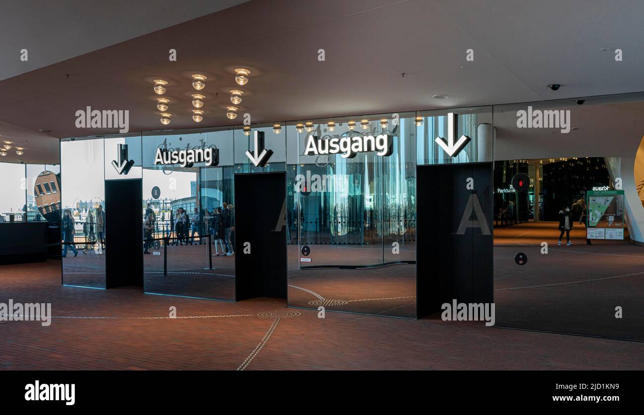 Interior design, lifts to the public viewing platform, plaza with wind ...