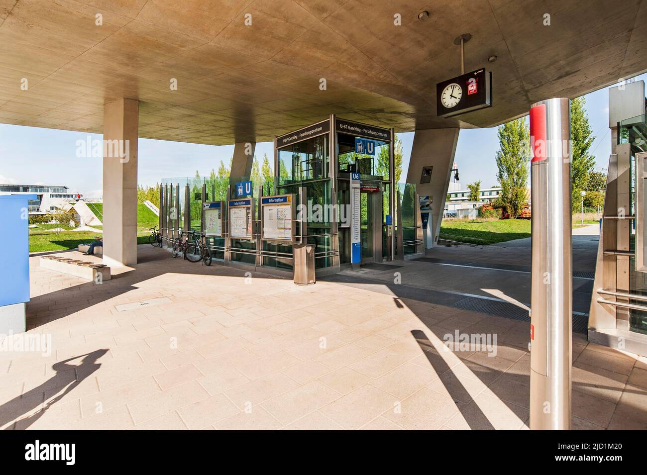 Underground station Garching-Forschungszentrum, above ground, lift and ...